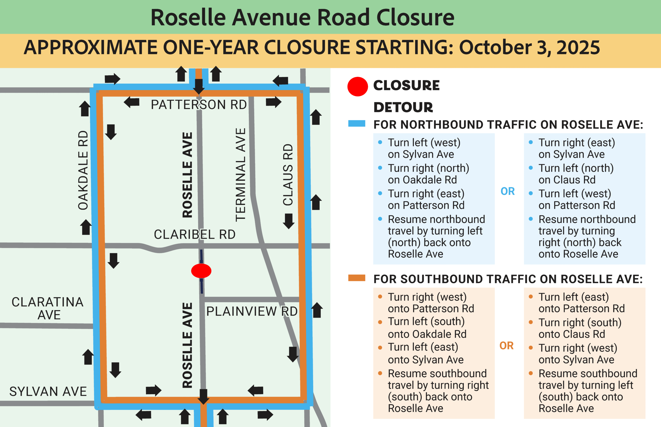 Construction Schedule - North County Corridor Phase One